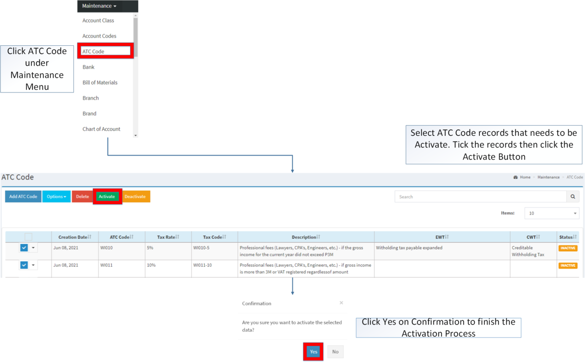 File:Maintenance - ATC Codes - Activate2.png - Documentation Home