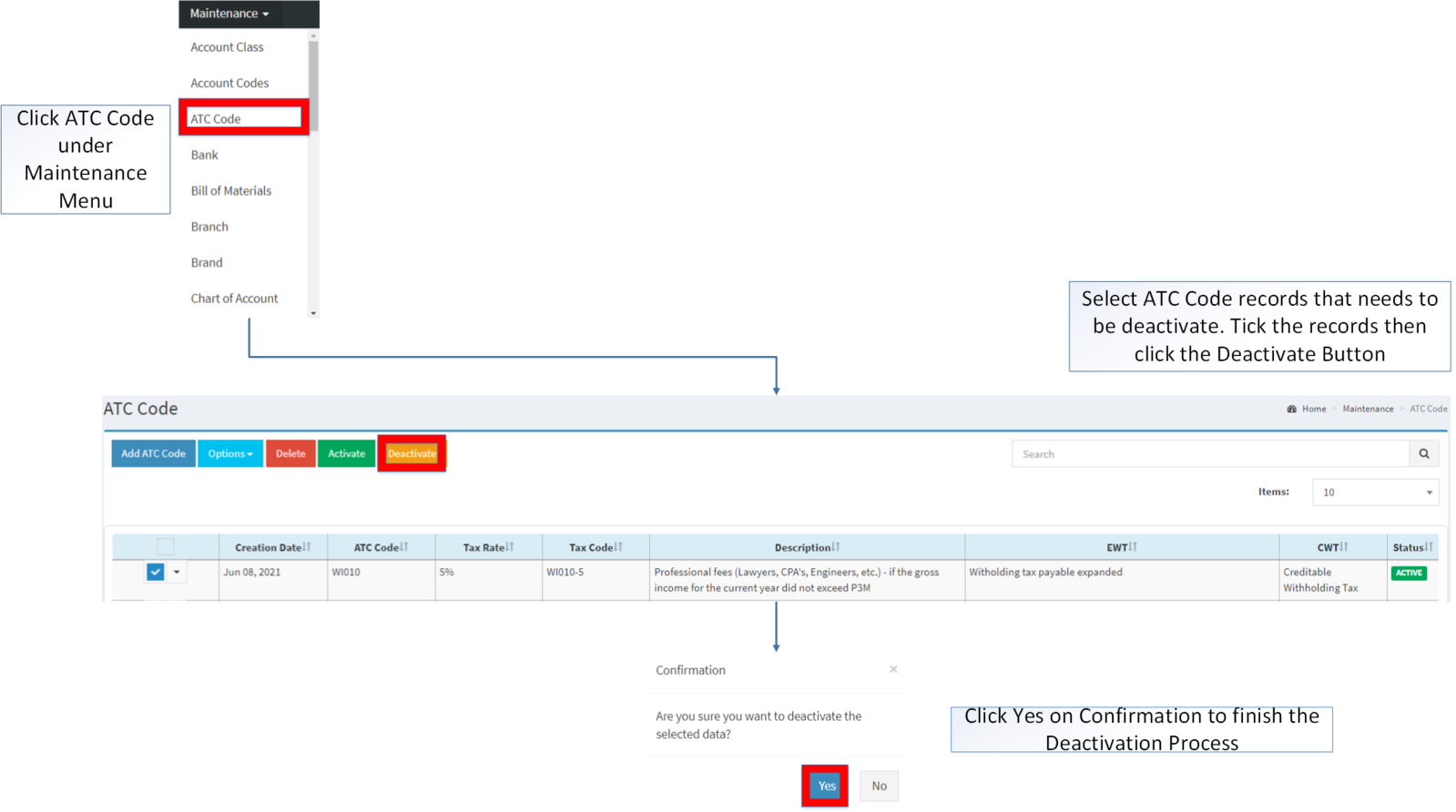 File:Maintenance - ATC Codes - Deactivate2.png - Documentation Home